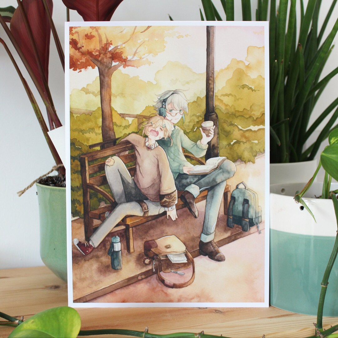 Alhaitham & Kaveh - A4/A5 Print | Genshin Impact Watercolour Fanart ...