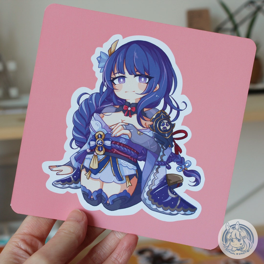 Raiden Shogun Genshin Impact Fan Art Square Print 14 X - Etsy Australia