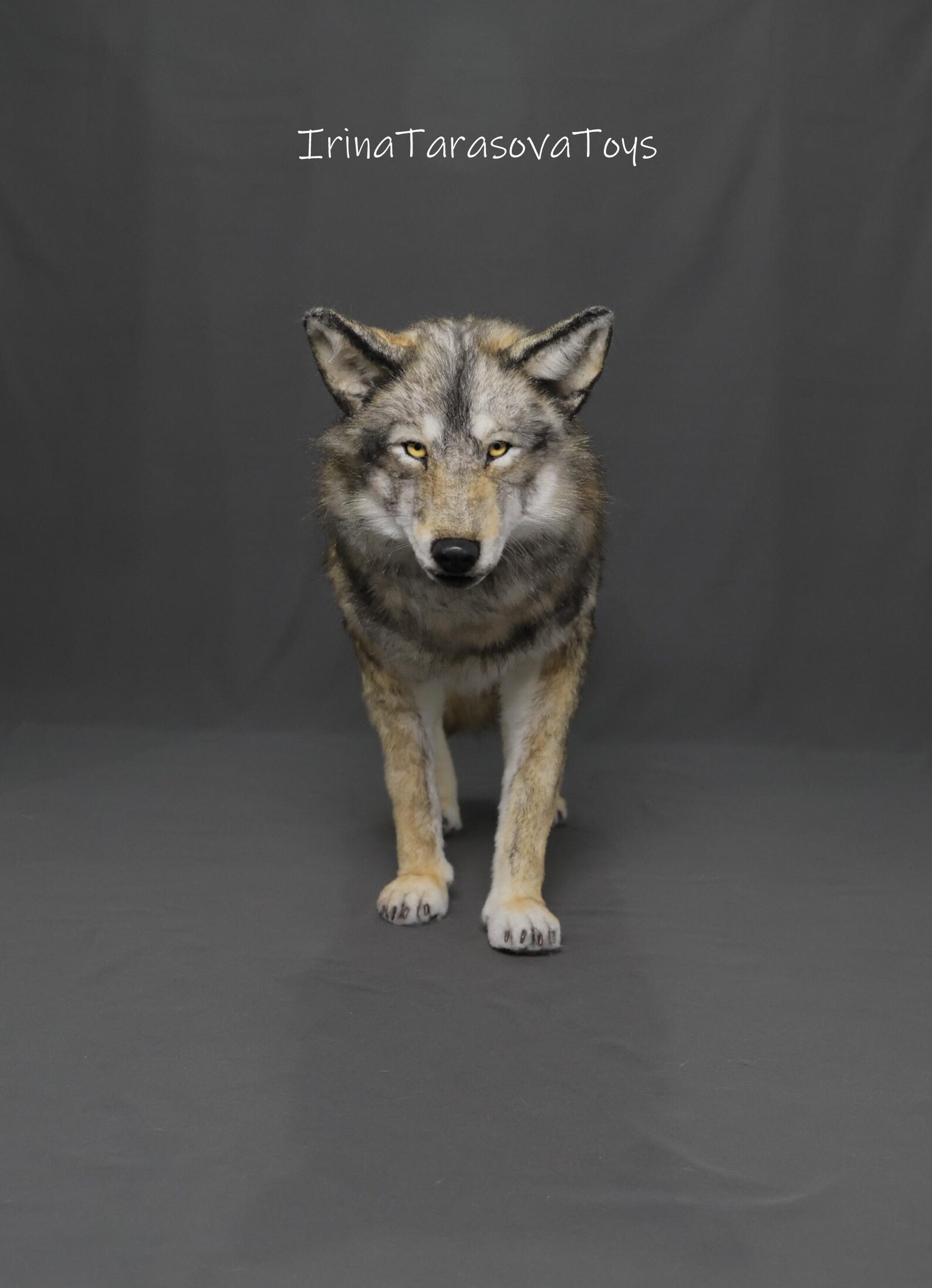 Wolf Realistic Animals Toy OOAK Art Doll Copy Wild Dog Soft Sculpture ...