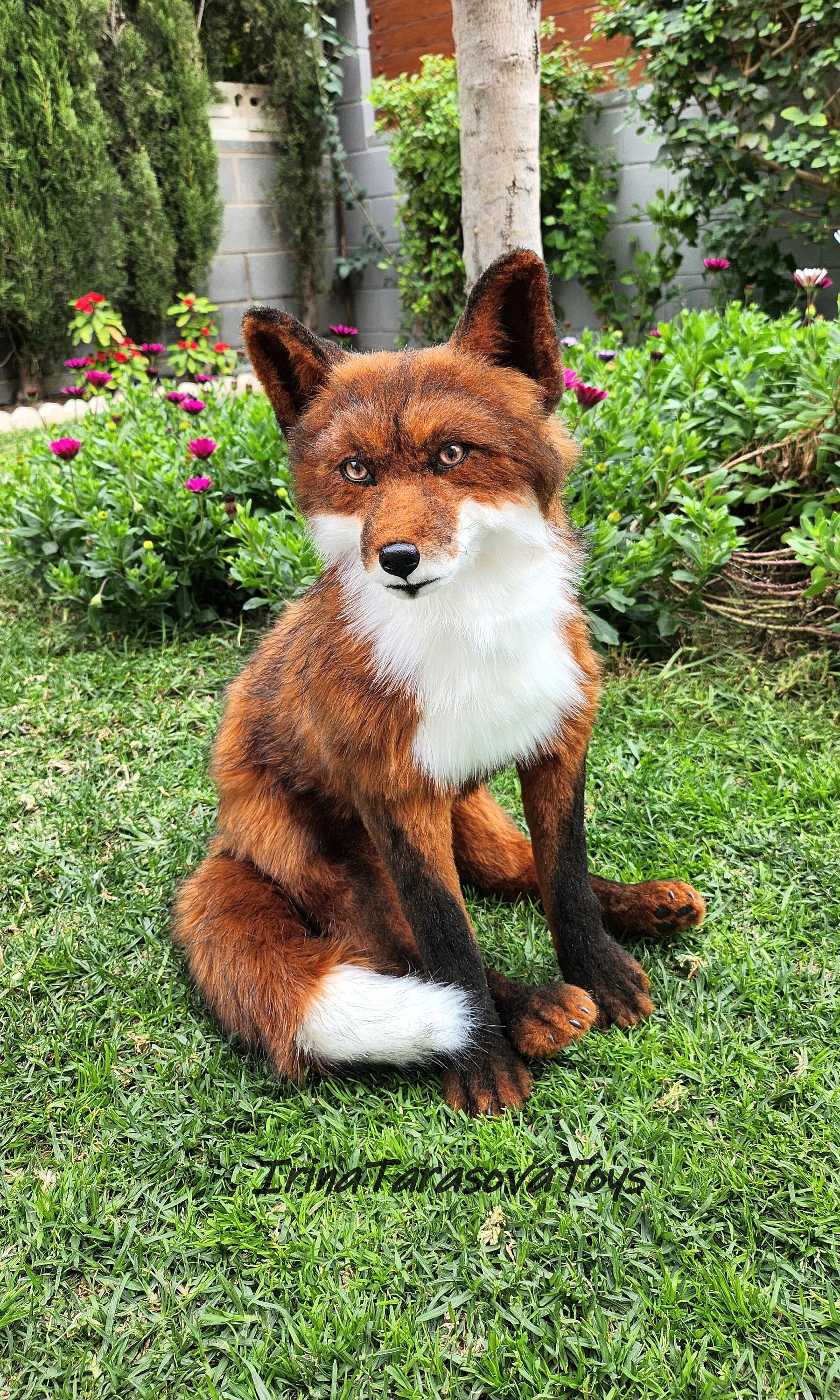Fox Realistic Toy Red Stuffed Animal Taxidermy Copy of Pet Portrait ...