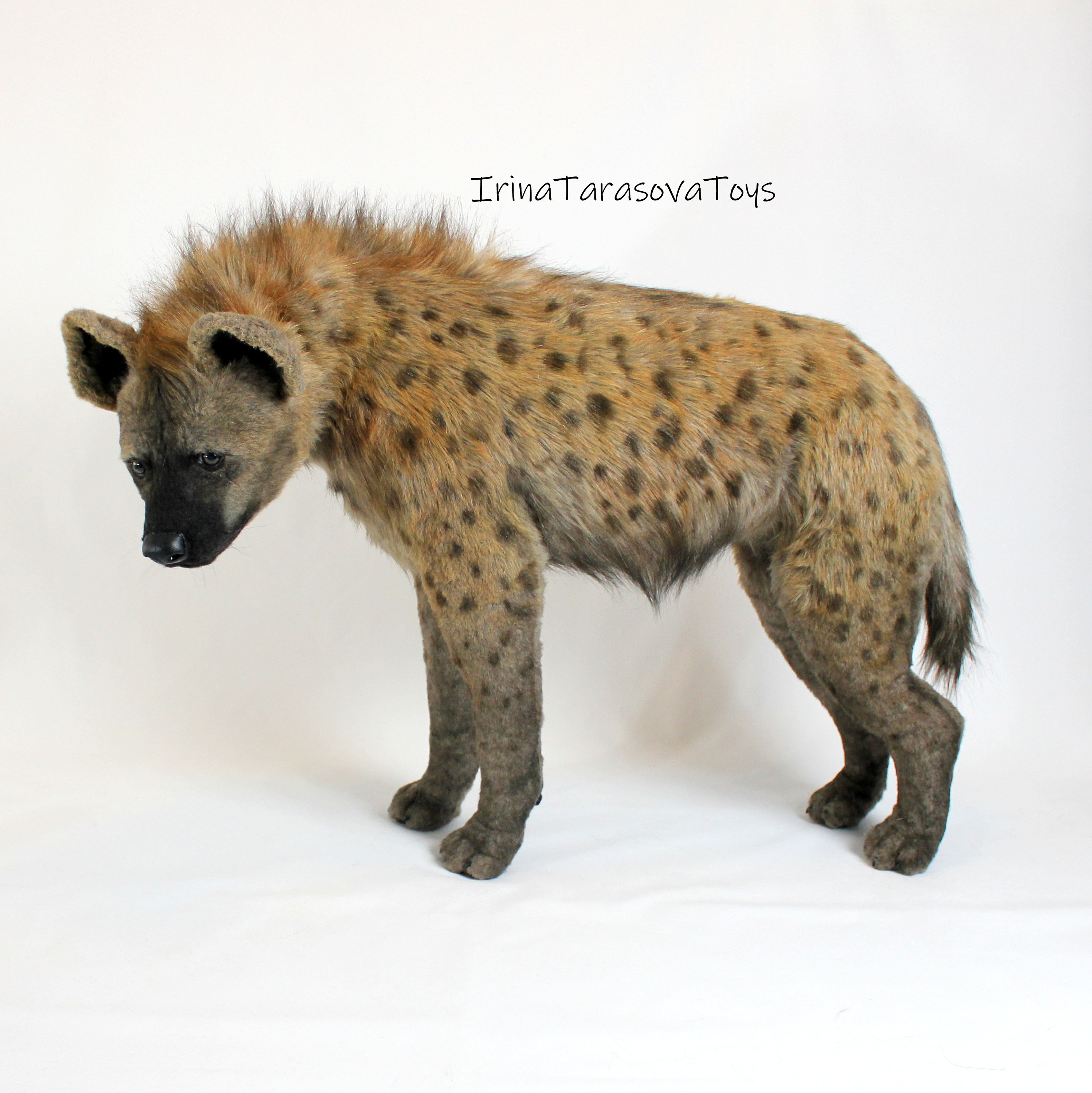 Realistic Stuffed Animal Hyena Plush Faux Taxidermy Decor Home Art Toy ...