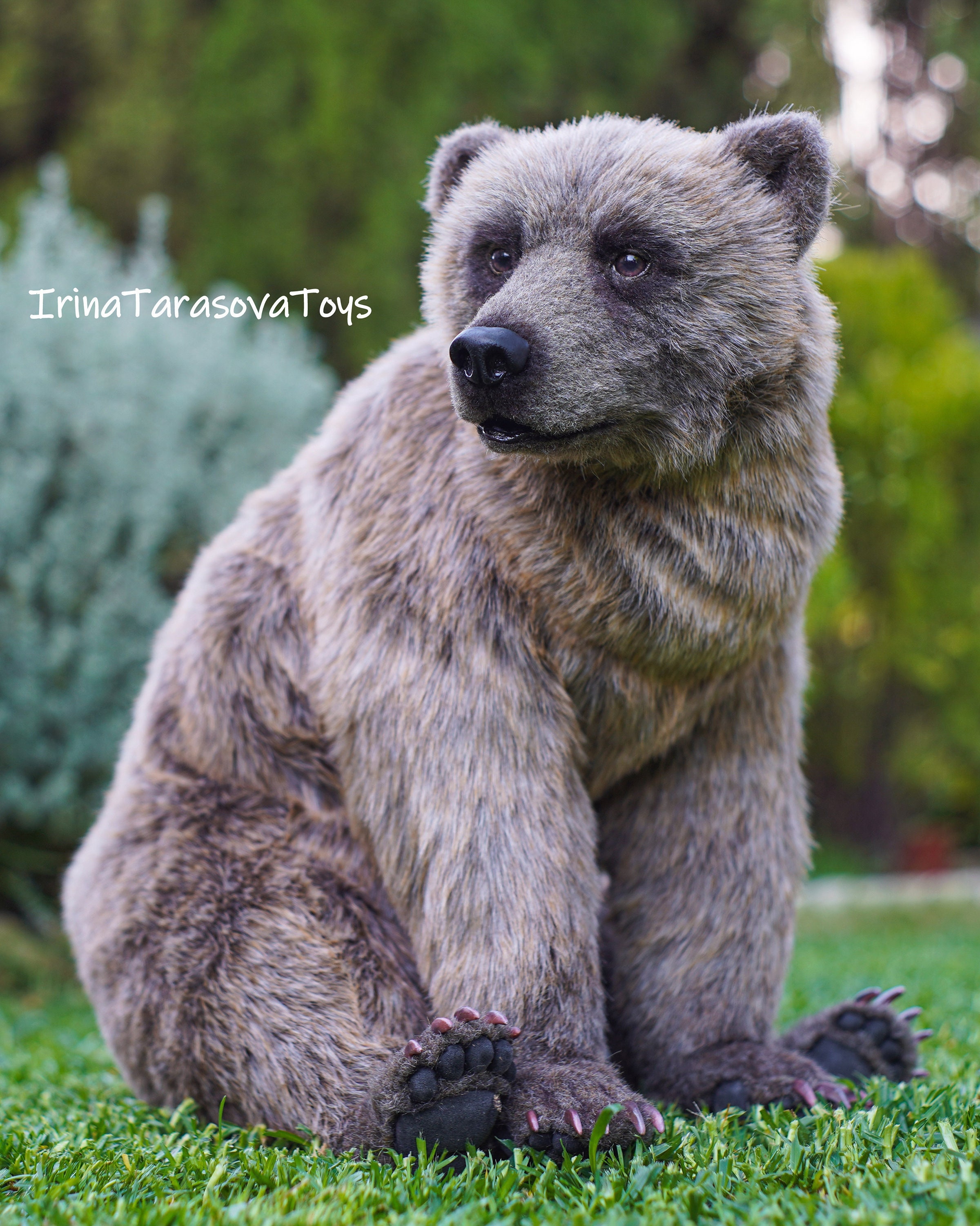 Teddy Bear Realistic Stuffed Animal Toy Replica Pets Copy Ooak Brown ...