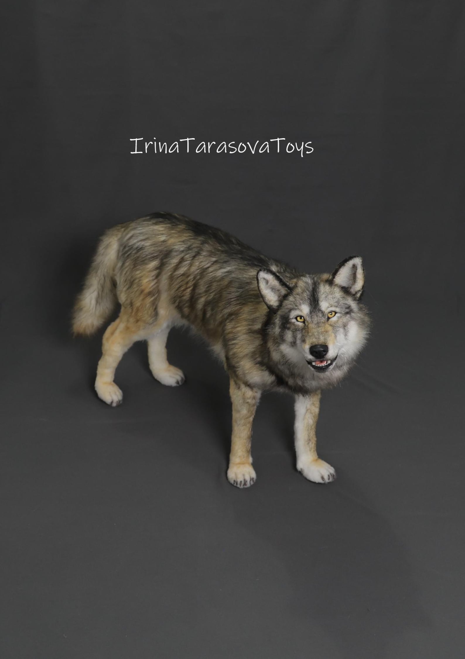 Wolf Realistic Animals Toy OOAK Art Doll Copy Wild Dog Soft Sculpture ...