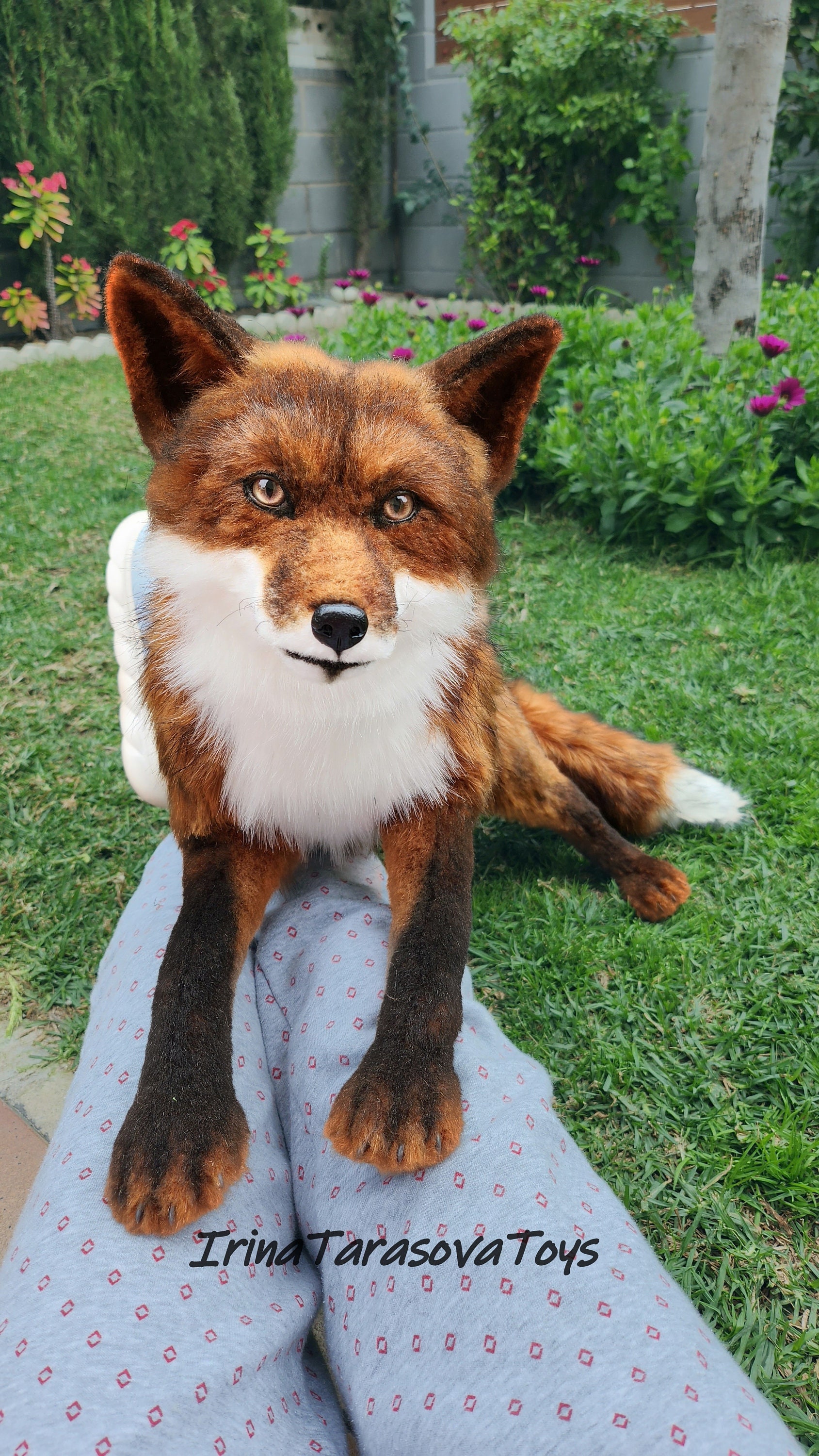 Fox Realistic Toy Red Stuffed Animal Taxidermy Copy of Pet Portrait ...
