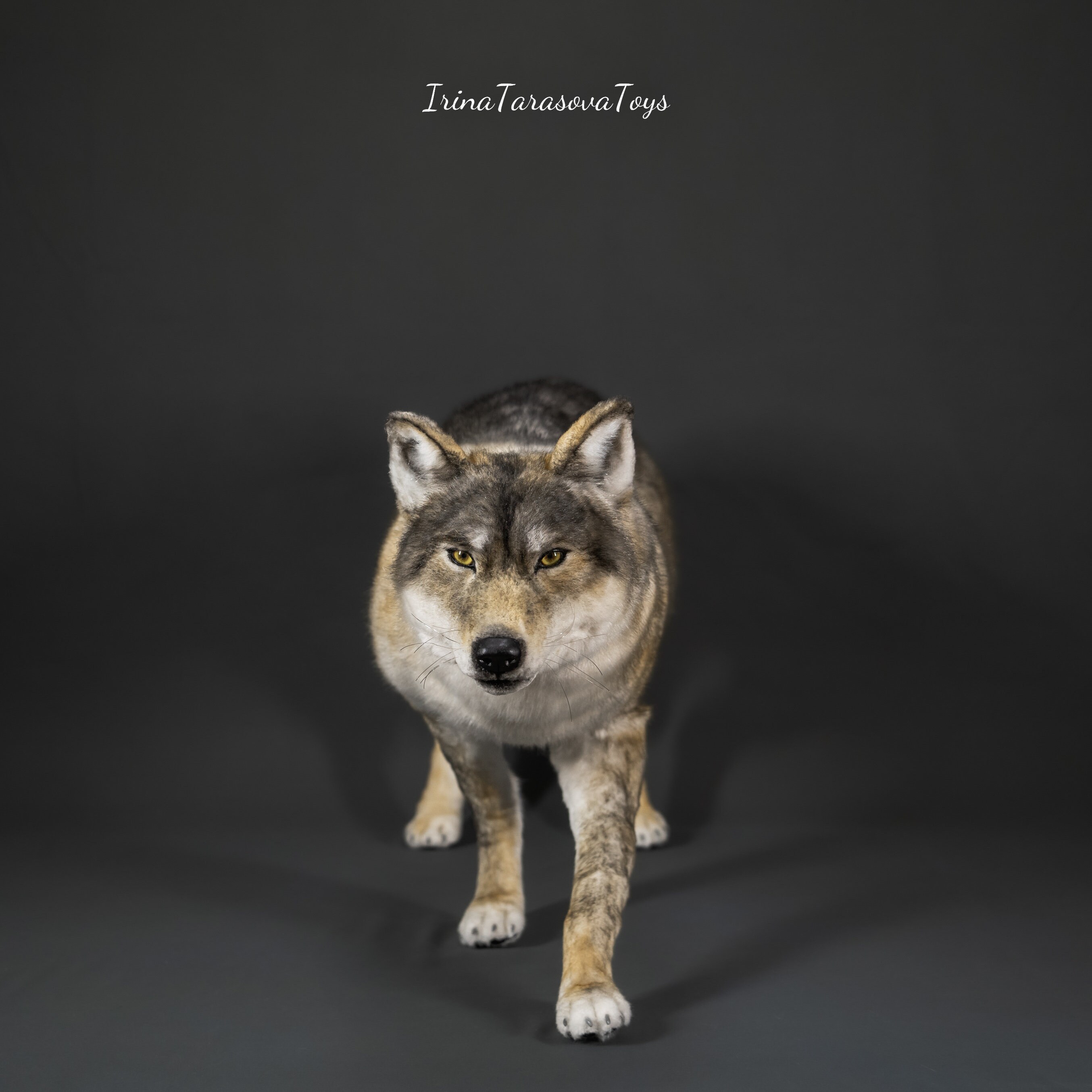 Wolf Realistic Animals Toy OOAK Art Doll Copy Wild Dog Soft Sculpture ...