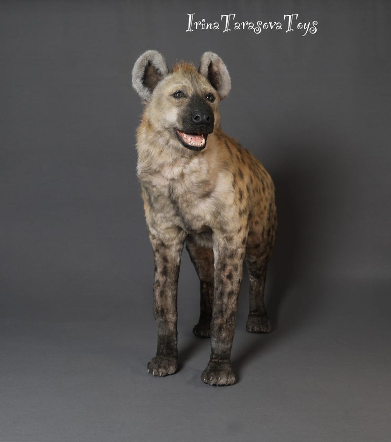 Realistic Stuffed Animal Hyena Plush Faux Taxidermy Decor Home Art Toy ...