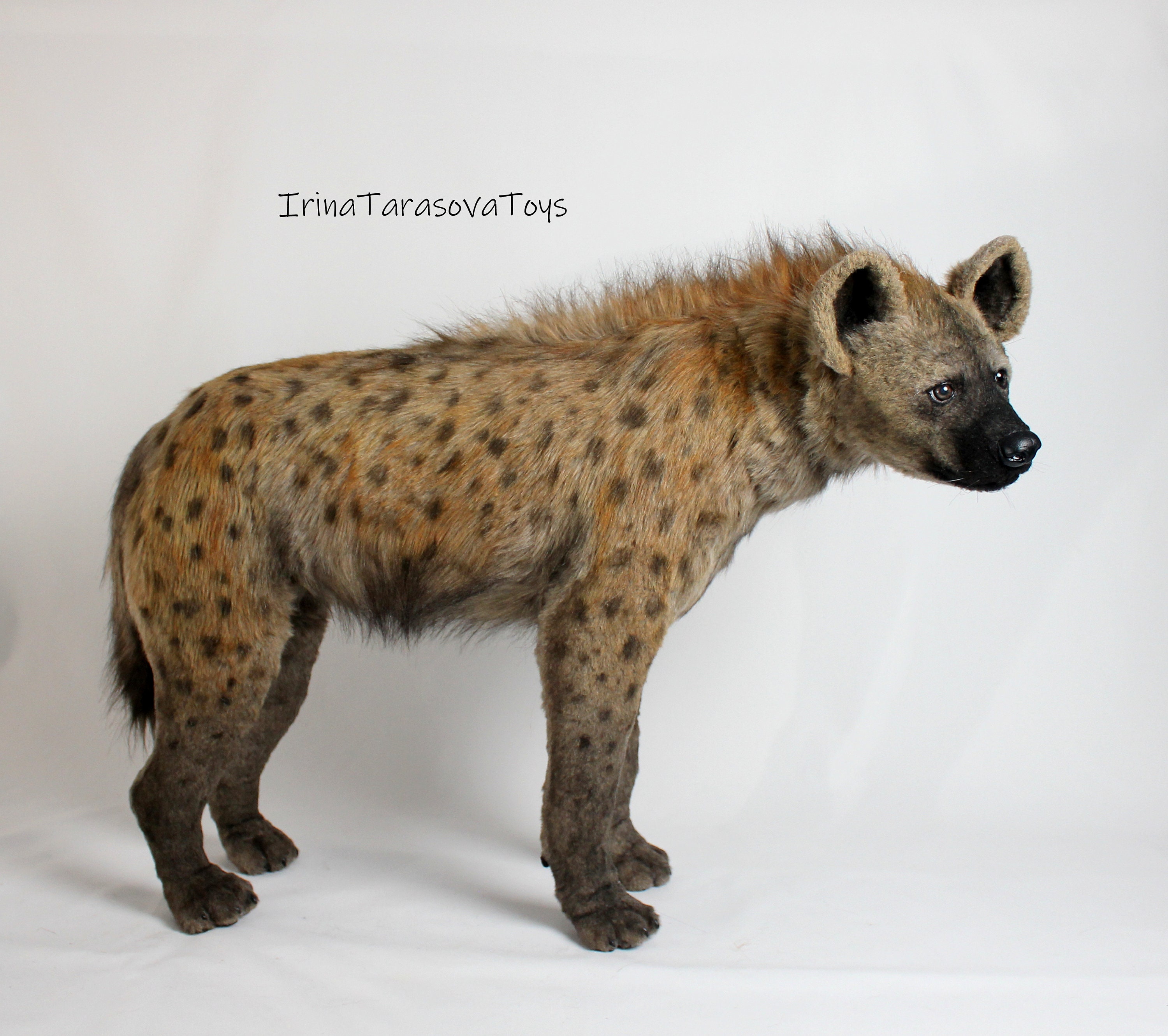 Realistic Stuffed Animal Hyena Plush Faux Taxidermy Decor Home Art Toy ...