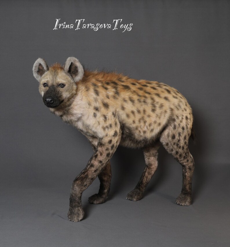 Realistic Stuffed Animal Hyena Plush Faux Taxidermy Decor Home Art Toy ...