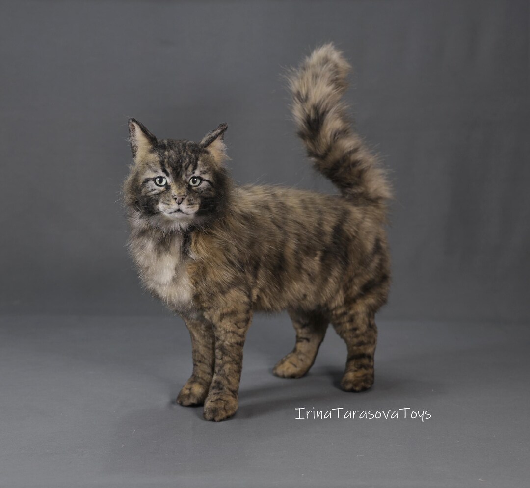 Realistic Life Size Cat Art OOAK Collectible Handmade Stuffed Animal ...