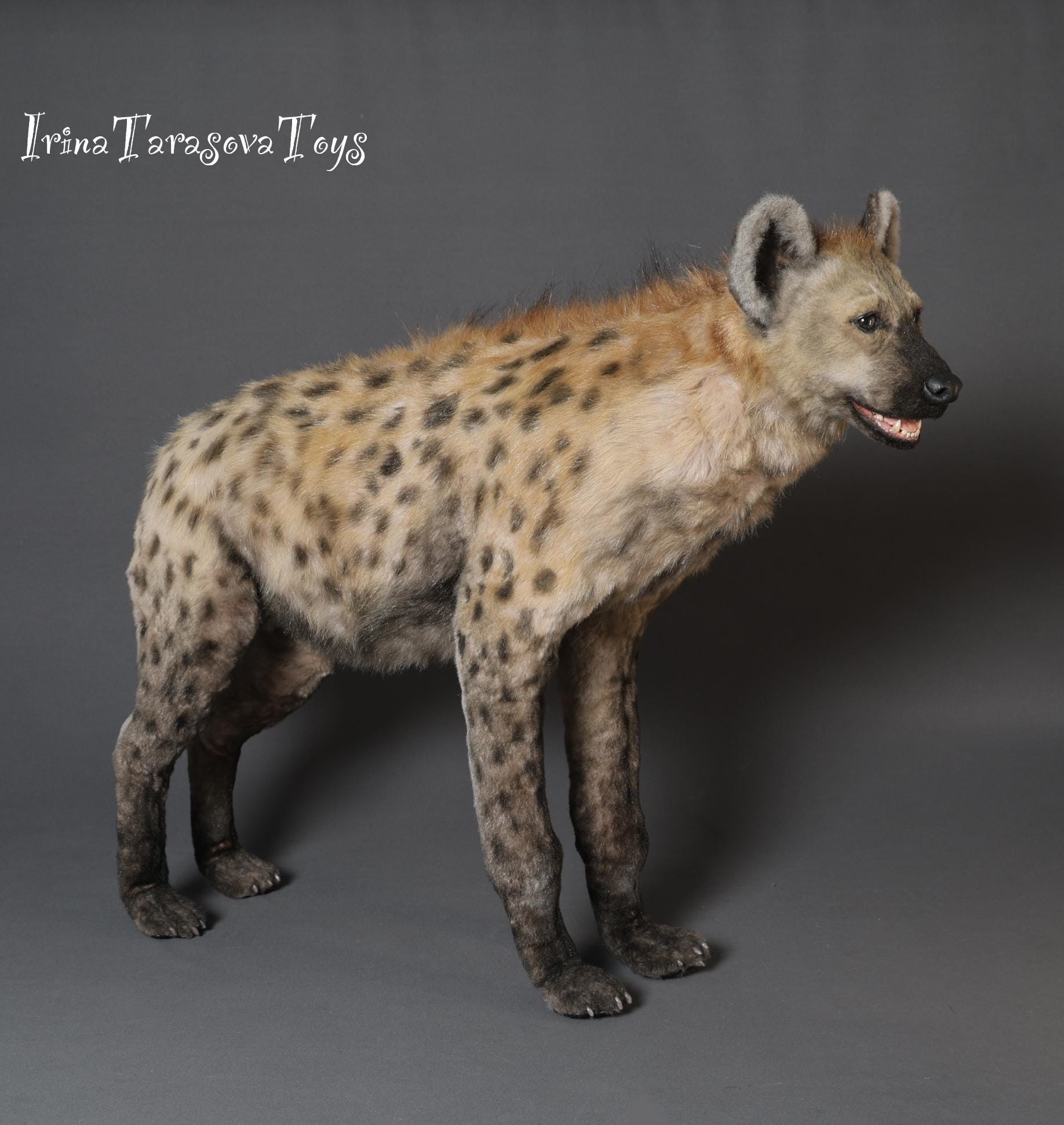 Realistic Stuffed Animal Hyena Plush Faux Taxidermy Decor Home Art Toy ...