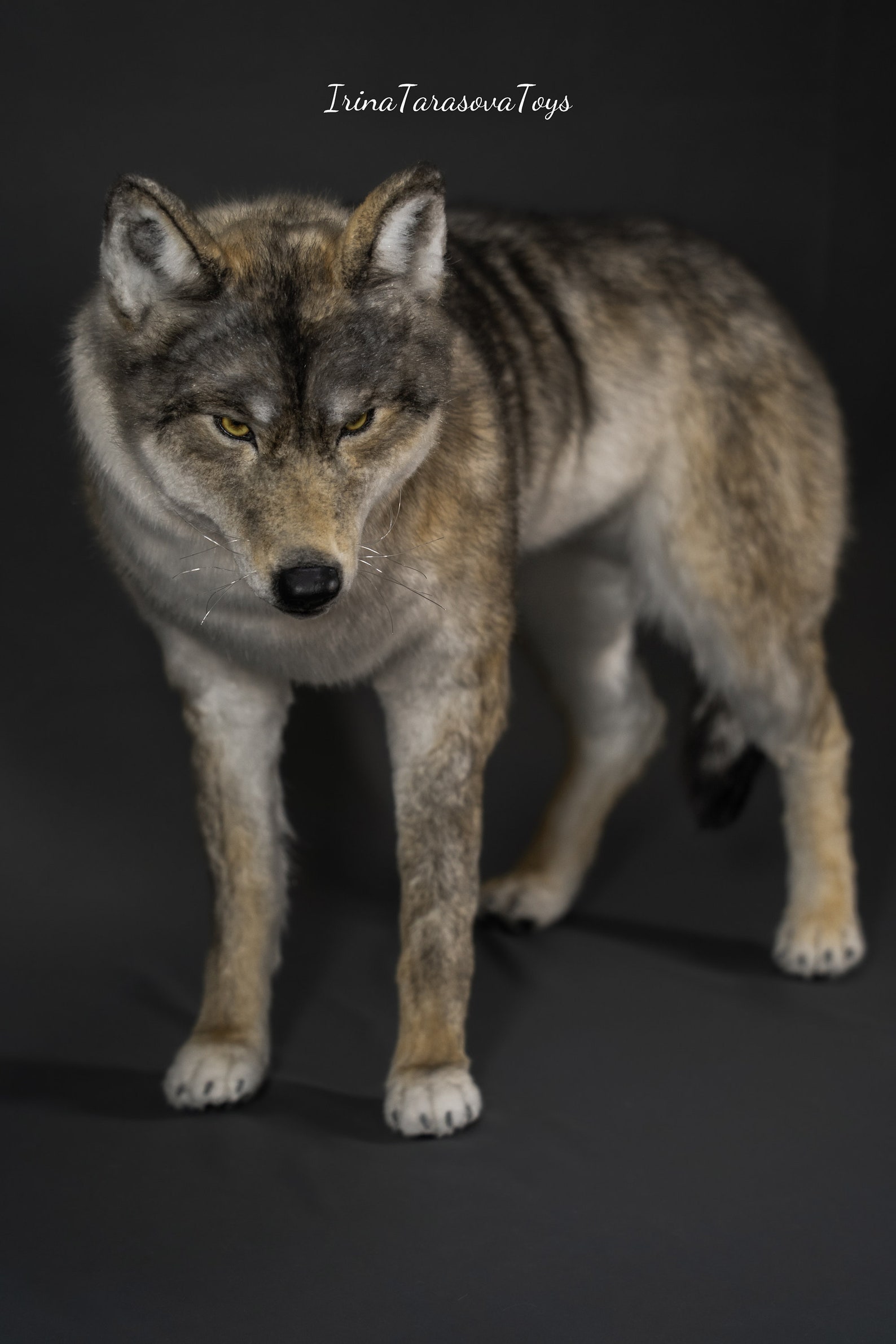 Wolf Realistic Animals Toy OOAK Art Doll Copy Wild Dog Soft Sculpture ...