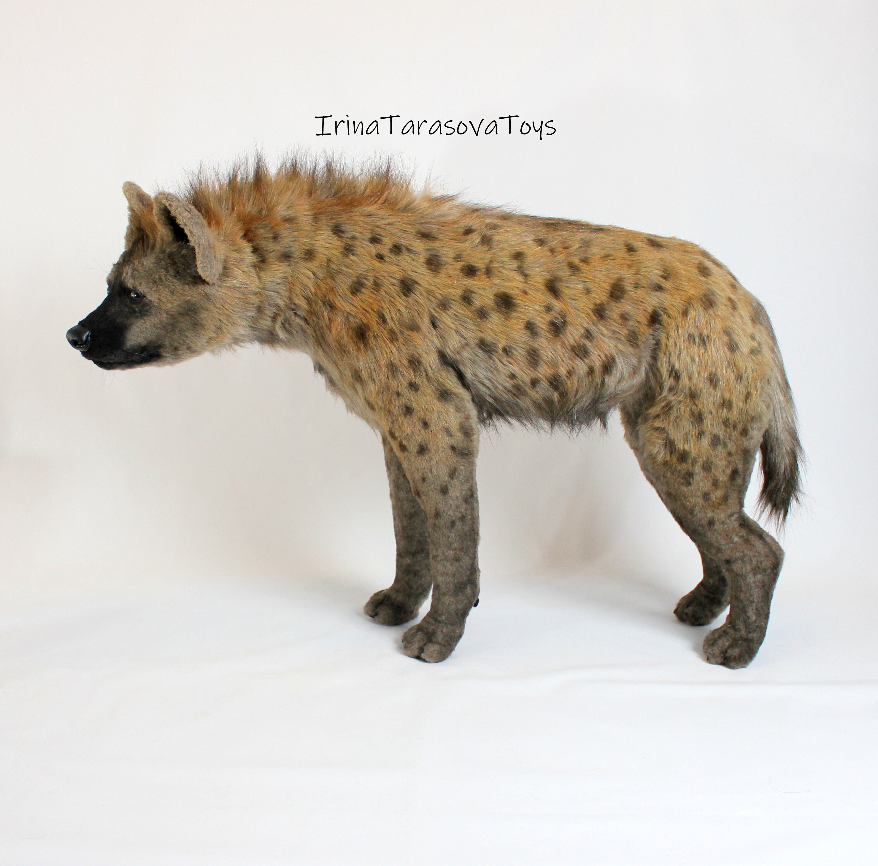 Realistic Stuffed Animal Hyena Plush Faux Taxidermy Decor Home Art Toy ...