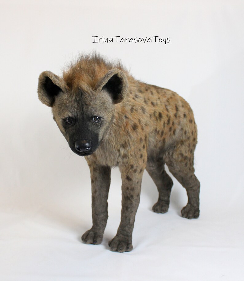 Realistic Stuffed Animal Hyena Plush Faux Taxidermy Decor Home Art Toy ...