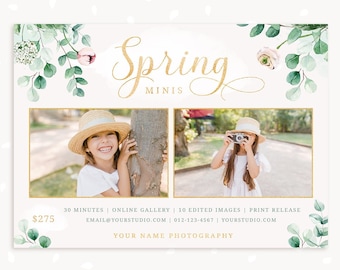 Spring Mini Session Template Photography Marketing Photoshop - Etsy