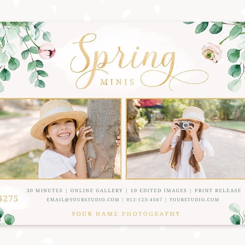 Spring Mini Session Template Spring Minis Spring Marketing - Etsy