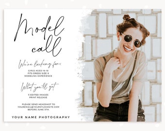 Model Call Template, Photography Casting Call, Photography Model Call ...