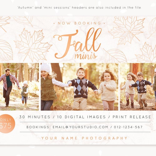 Fall Mini Session Template Autumn Mini Sessions Fall - Etsy