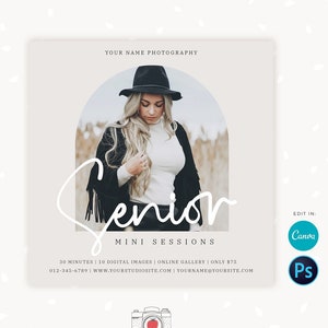 Senior Mini Session Template, Graduation Mini Sessions, Senior ...