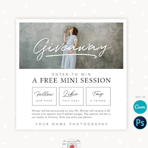 Contest Template, Giveaway Template, Facebook Template, Social Media ...