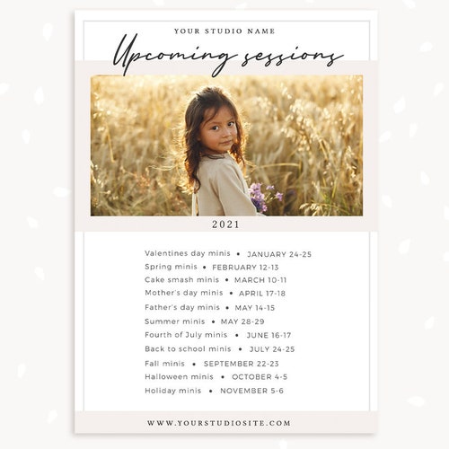 Mini Session Template Mini Session Marketing Photography - Etsy