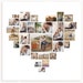Heart Collage Template Instantly Editable Heart Photo - Etsy