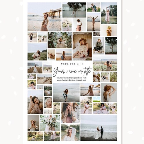 24x36 Photo Collage Poster Collage Template for 47 Photos - Etsy