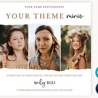 Back to School Mini Session Template | Photography Marketing Board ...