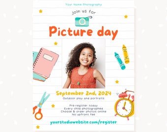 School Picture Day Template in CANVA, School Photo Day, School Picture ...