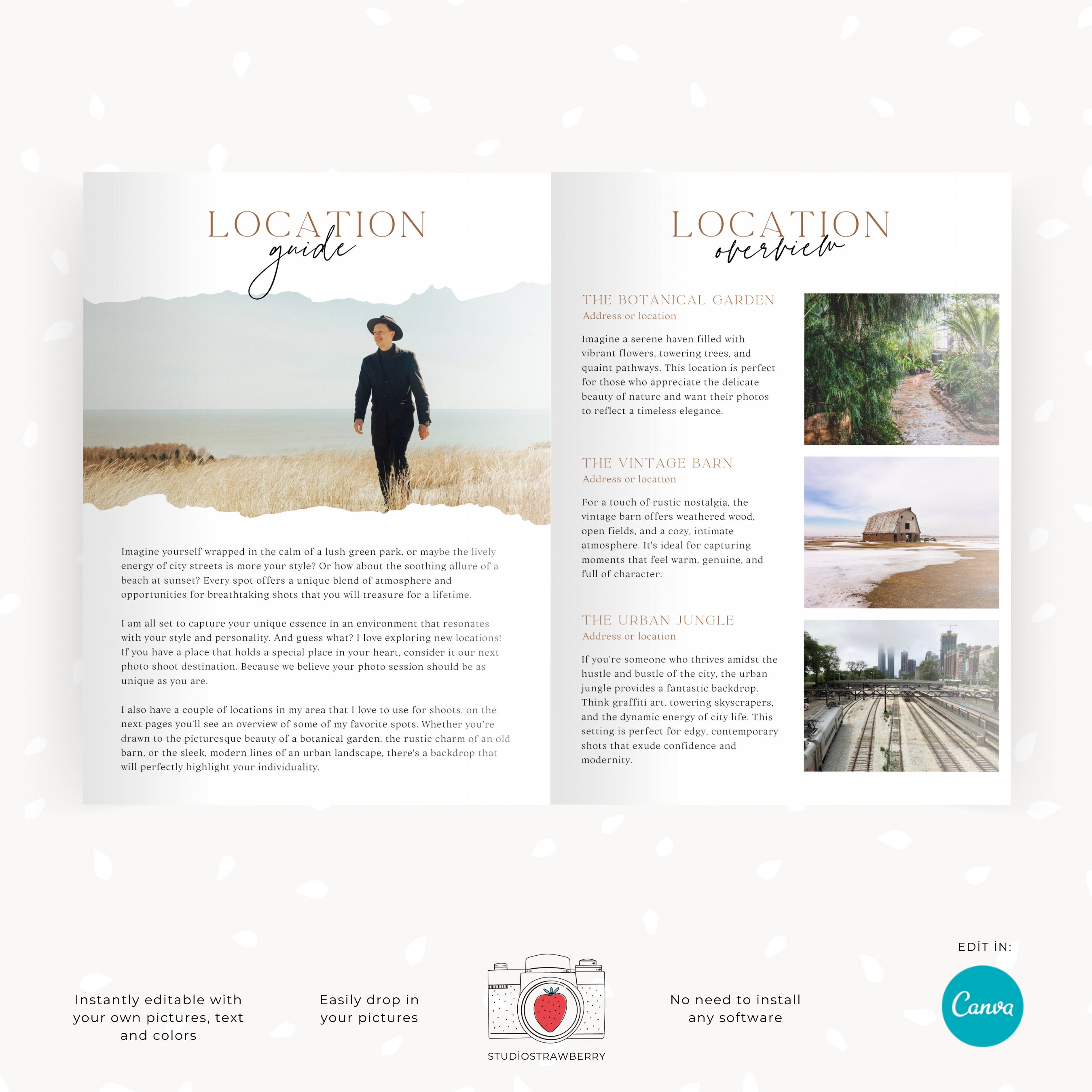 Photography Welcome Guide Template | Editable Canva Client Magazine ...