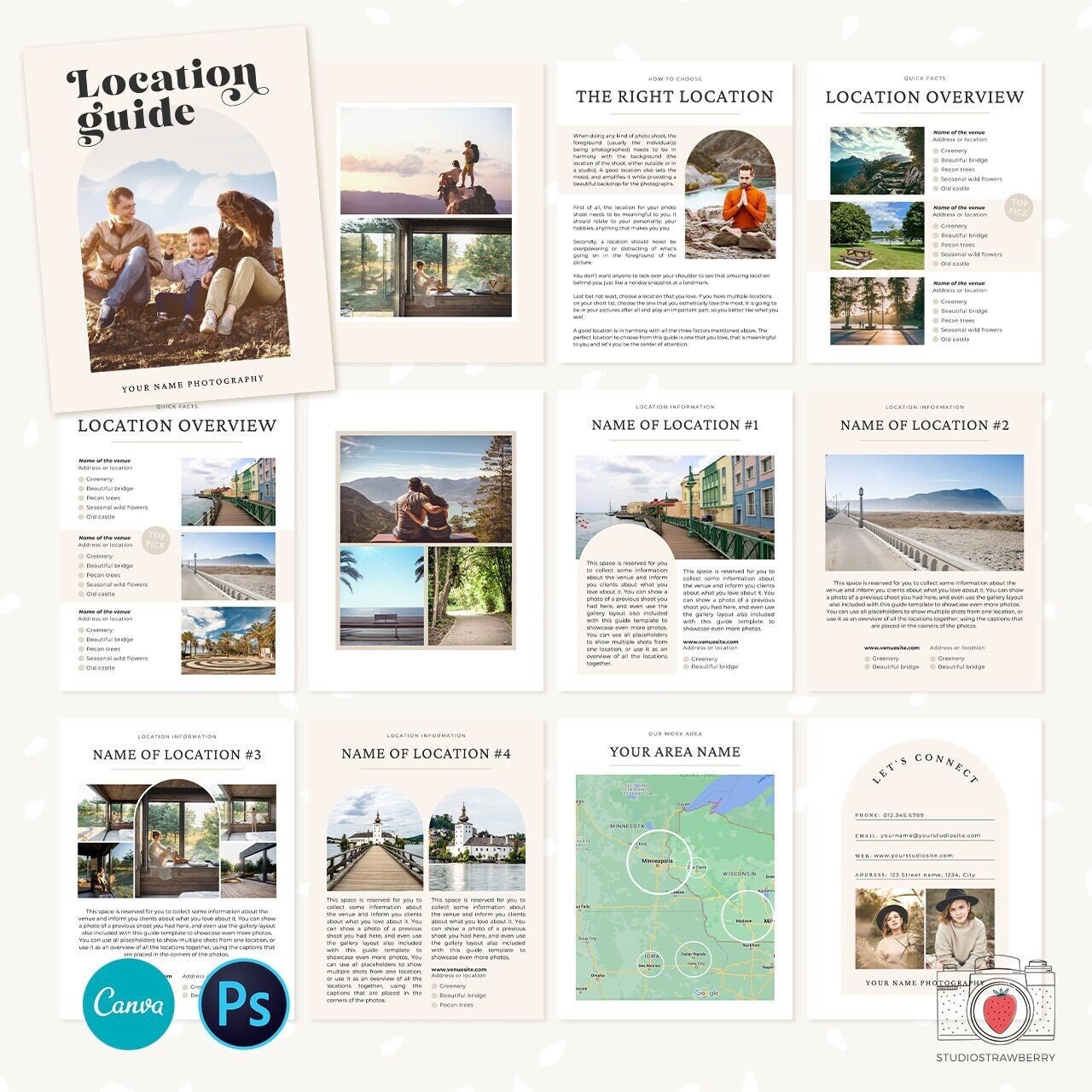 Location Guide Template Photography Magazine Welcome Guide - Etsy