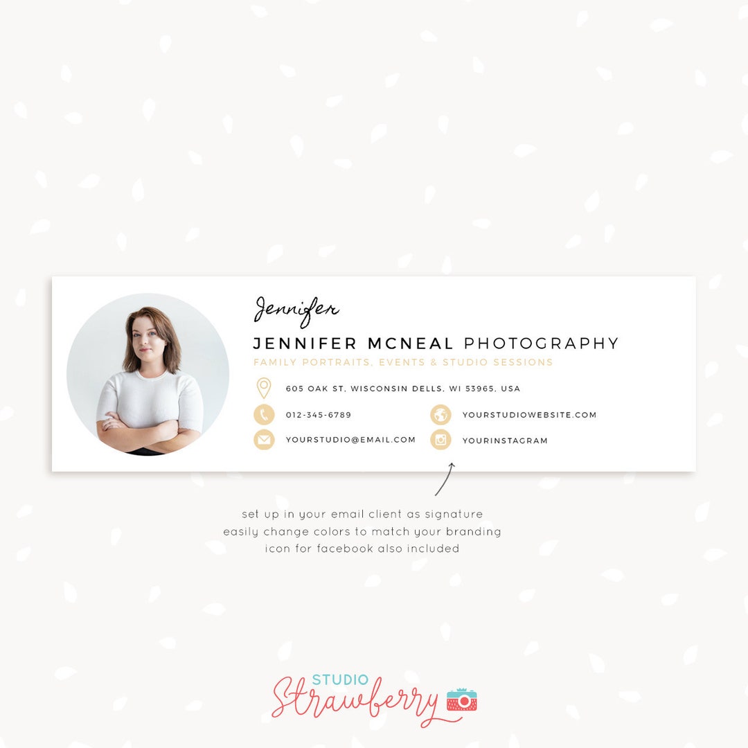 Email Signature Template, Photoshop Template, Photographer Signature ...
