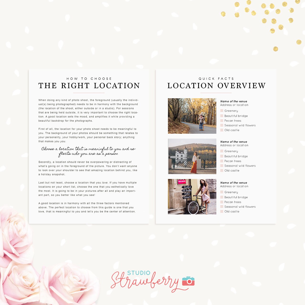 Location Guide Template Photography Magazine Welcome Guide - Etsy