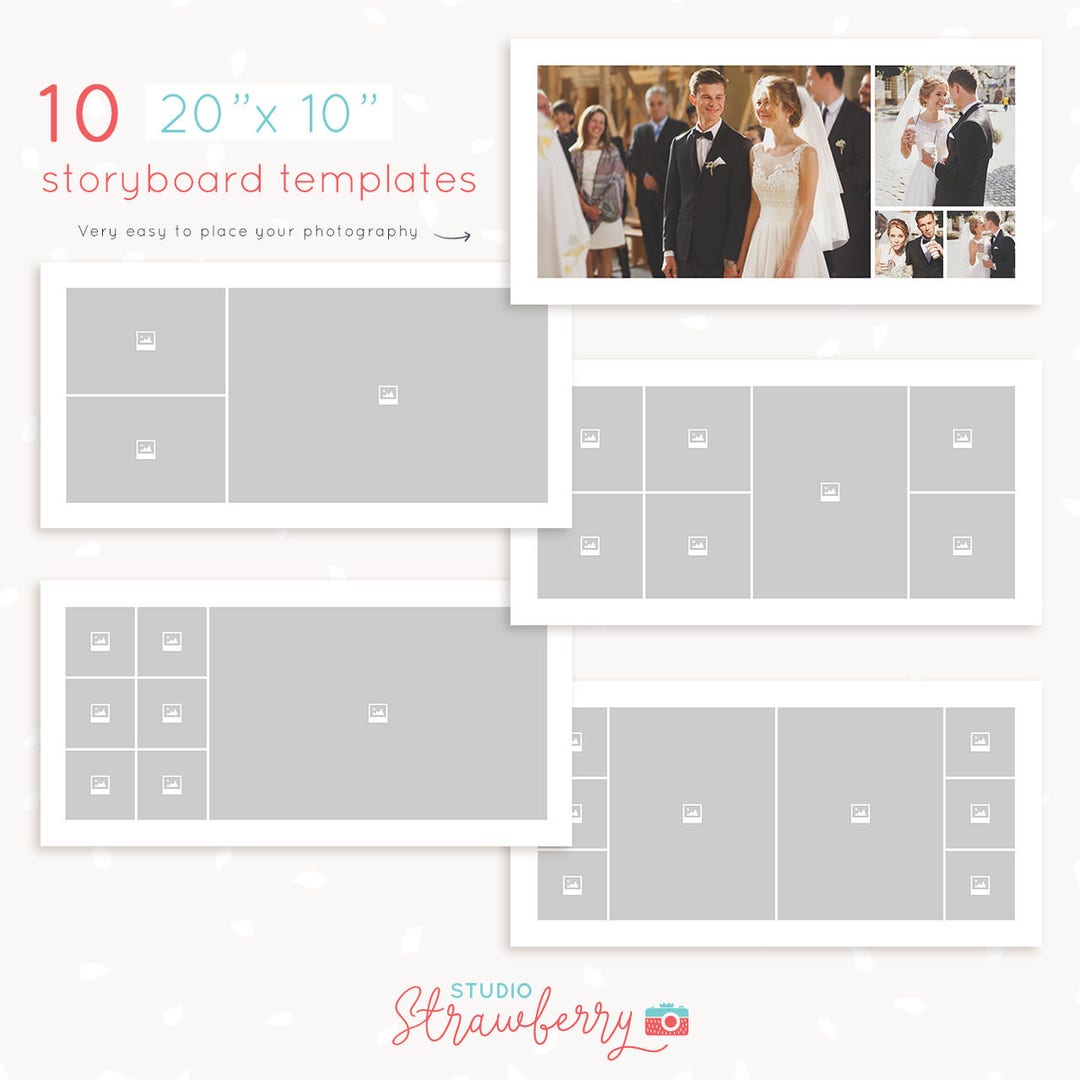 Storyboard Template 10x20, Blog Board Template, 20x10 Storyboard ...