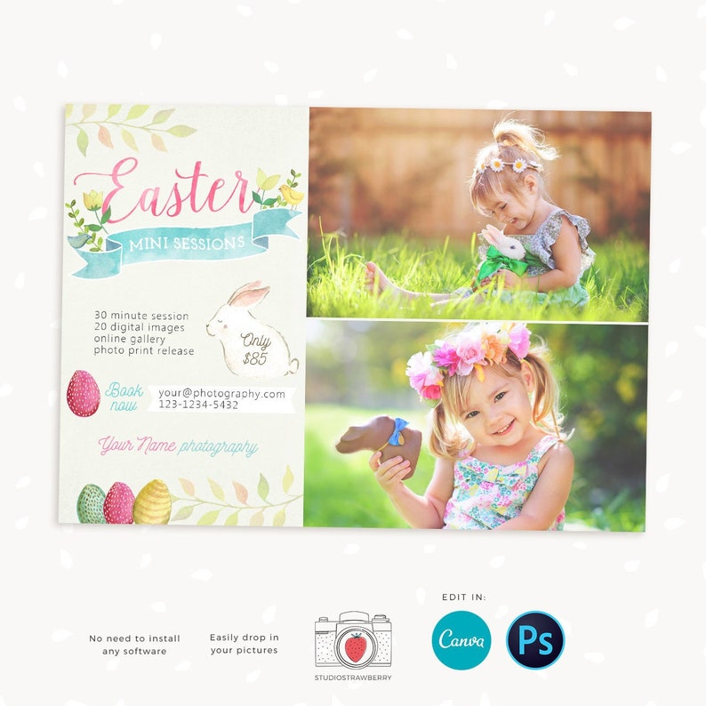 Easter Mini Session Template Easter Mini Sessions Marketing - Etsy
