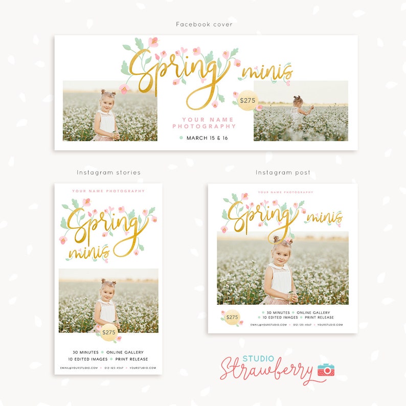 Spring Mini Session Template Spring Minis Spring Marketing - Etsy