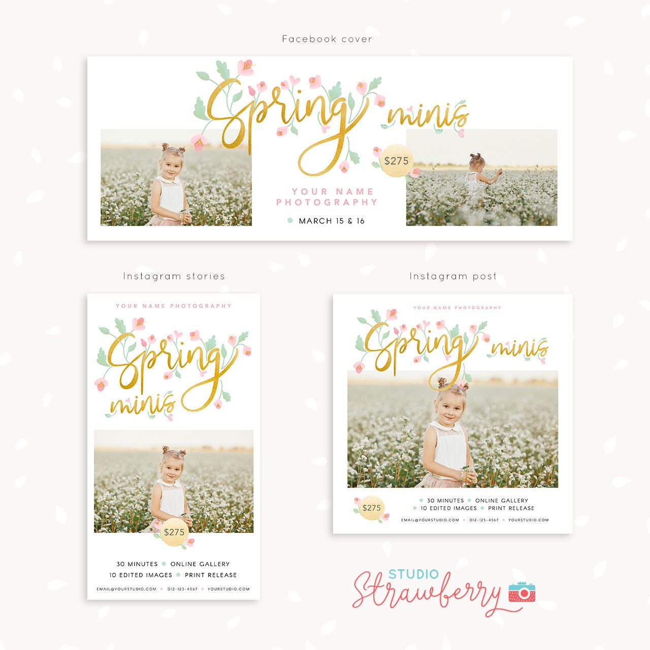 Spring Mini Session Template Spring Minis Spring Marketing | Etsy