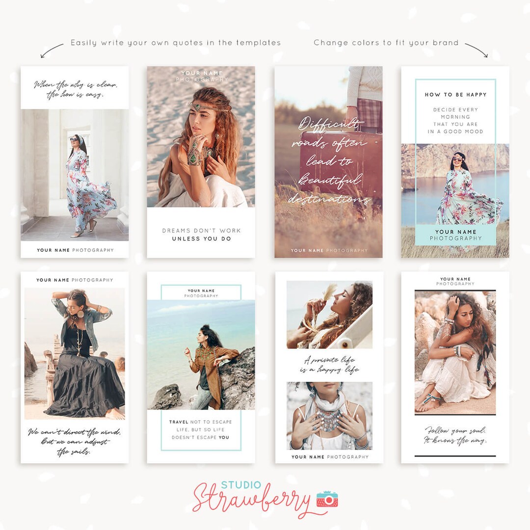 Instagram Story Template: "inspirational Quotes", Instagram Stories ...