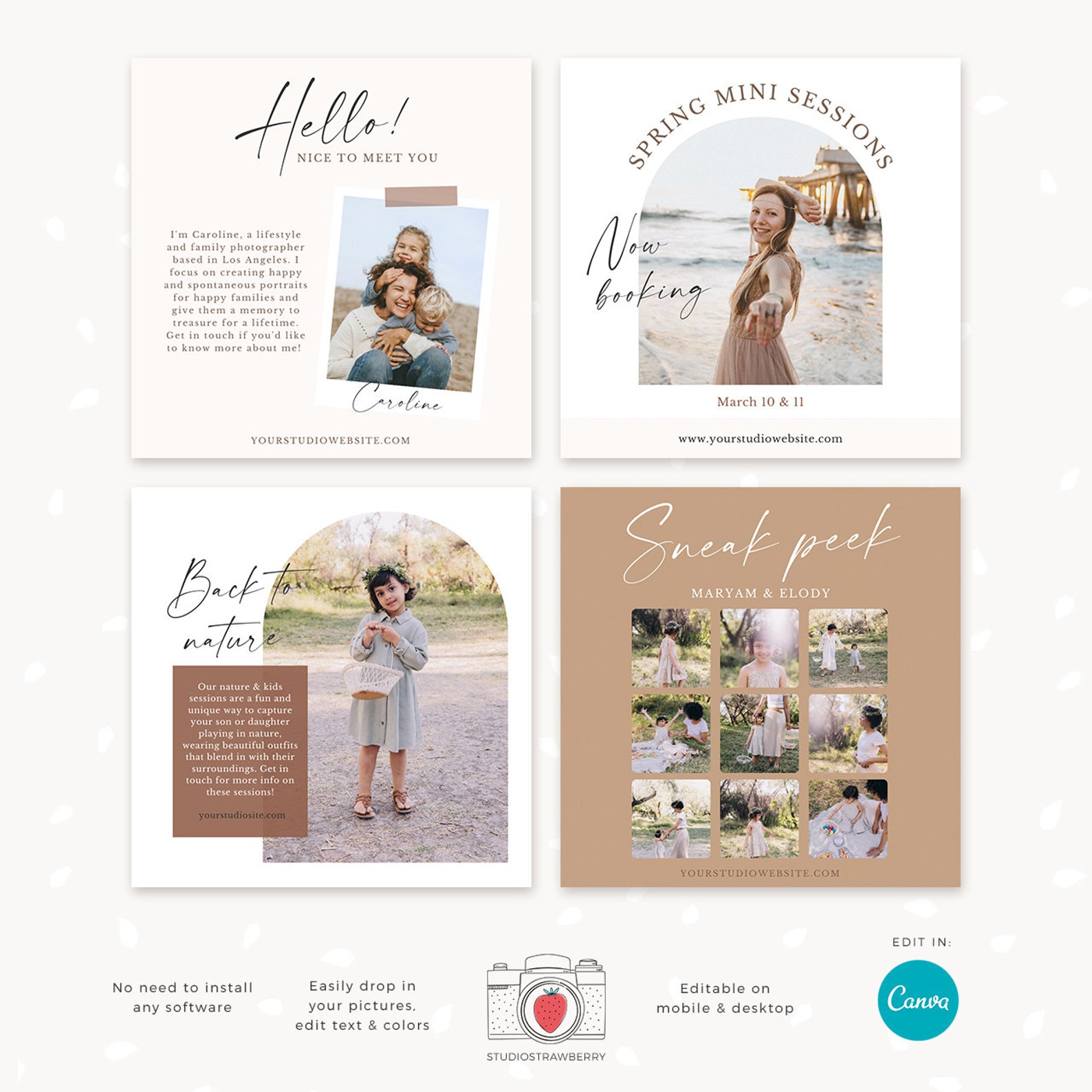 Photographer Instagram Template, Photographer Instagram Posts ...