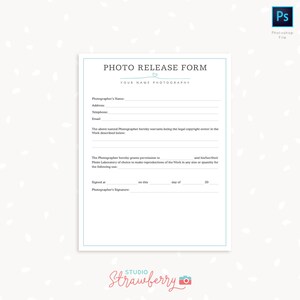 Photography Business Forms Bundle, Photo Session Agreement, Business ...