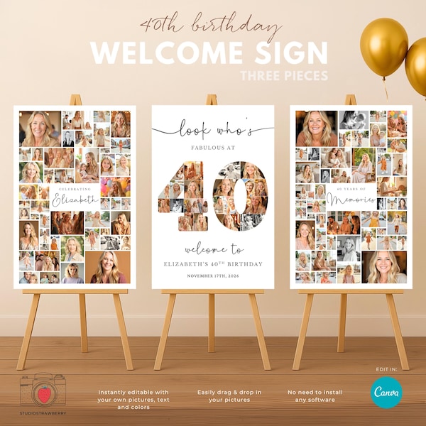 40th Birthday Poster - Etsy