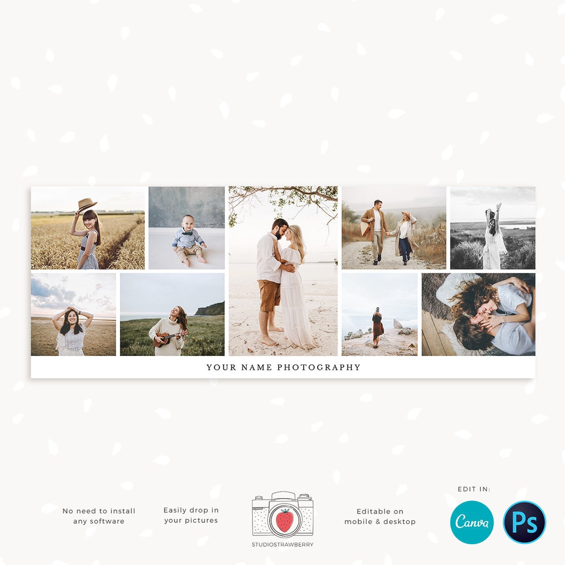 Facebook Cover Template Canva Photography Facebook Timeline - Etsy