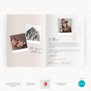 Newborn Session Welcome Guide Template Canva | Fully Customizable ...
