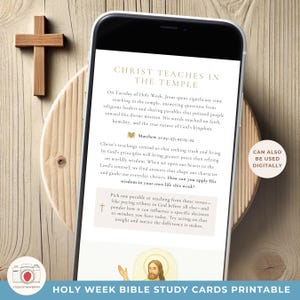 Holy Week Bible Study Cards Printable | Easter Devotional for Families ...