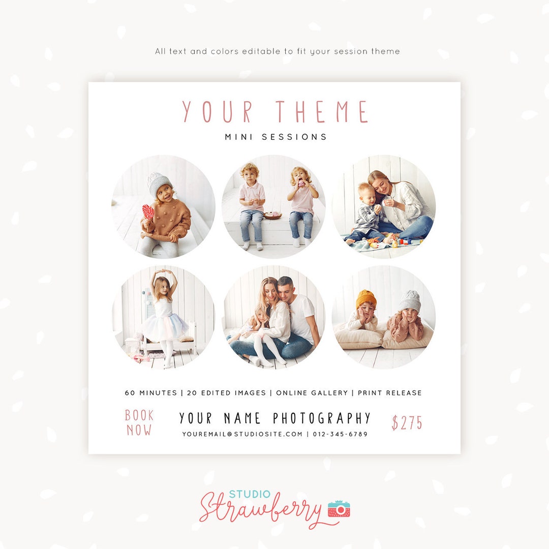 Mini Session Template, Mini Session Marketing, Photography Marketing ...