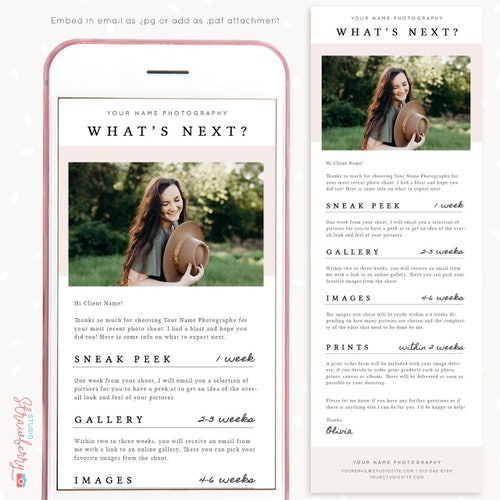 Session Reminder Email Newsletter Template for Photographers - Etsy