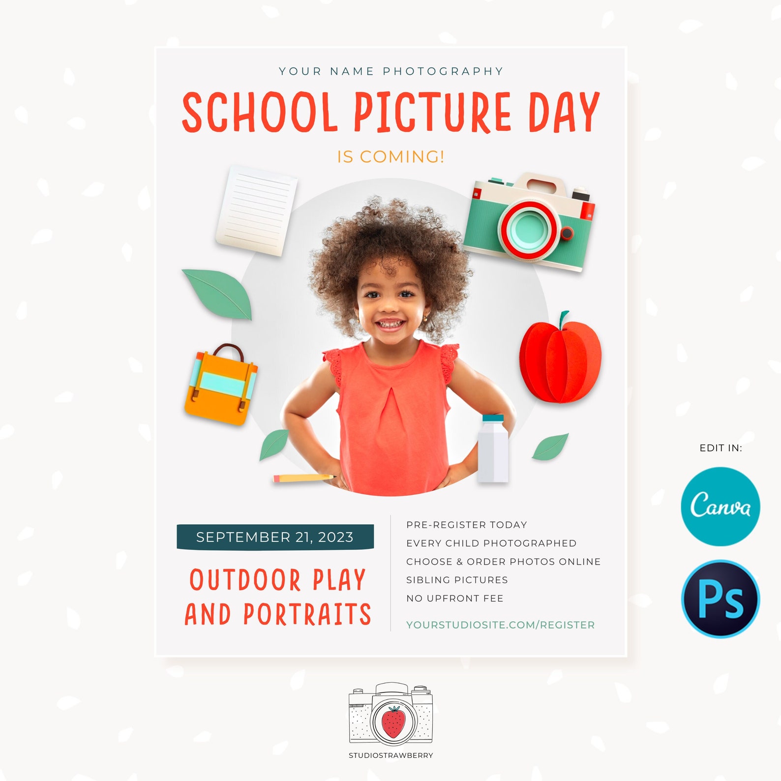 School Picture Day Template, School Photo Day, School Picture Flyer ...