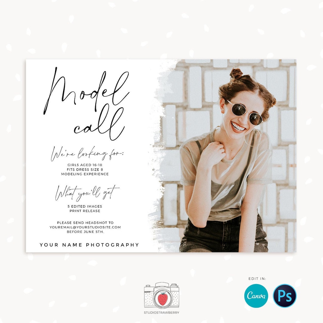 Model Call Template, Photography Casting Call, Photography Model Call ...