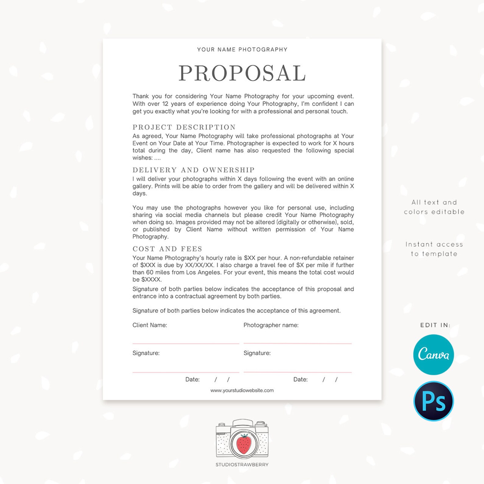 Photography Business Forms Bundle Photography Forms Template - Etsy