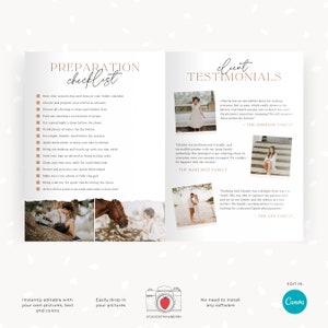 Photography Welcome Guide Template | Editable Canva Client Magazine ...