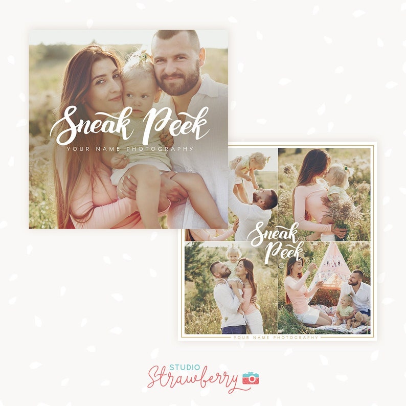 Sneak Peek Photography Template, Sneak Peek Collage, Sneak Peek Blog ...